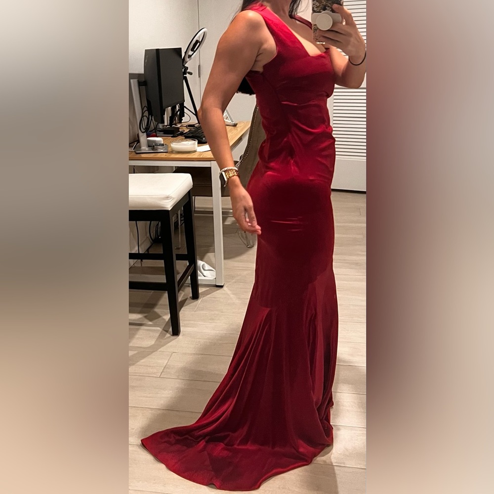 100% Silk Badgley Mischka Mermaid Bottom Dress - Gem